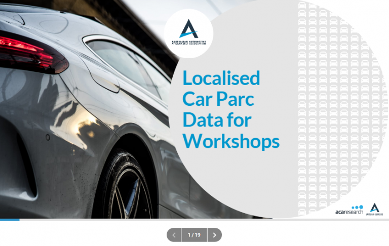 Car Parc Data Tool - Australian Automotive Aftermarket Association